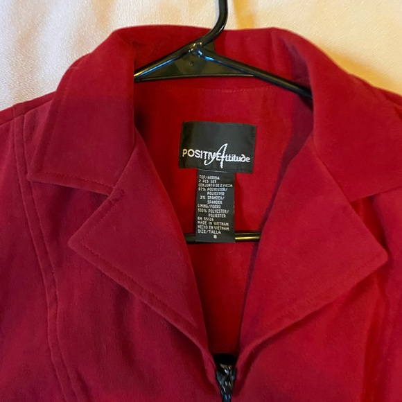 Positive Attitude | Jackets & Coats | Red Velvet Coat Fit And Flare ...